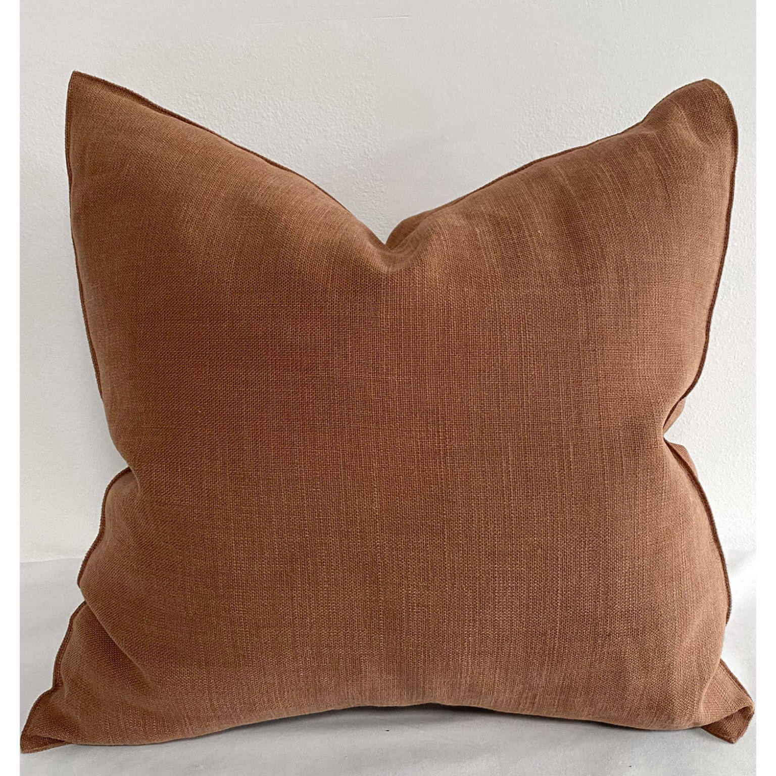 Stone Washed Terracotta Rust Color Belgian Linen – bloomhomeinc